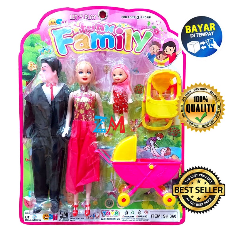 Jual Mainan Anak Boneka Lucu Troli Set Fun Family SH 360 | Shopee Indonesia
