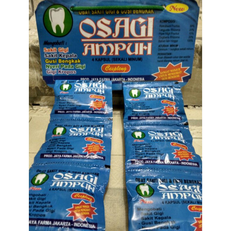 Jual KAPSUL OSAGI AMPUH/OBAT SAKIT GIGI & GUSI BENGKAK | Shopee Indonesia