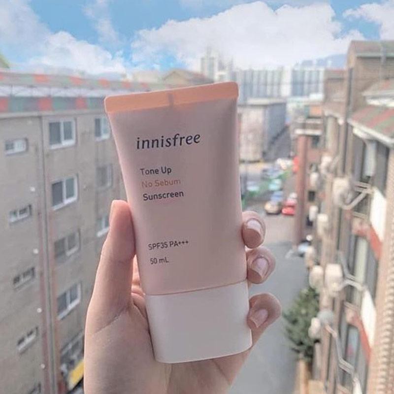 Jual INNISFREE - Tone Up No Sebum Sunscreen SPF50+ PA++++ 50ml | Shopee Indonesia