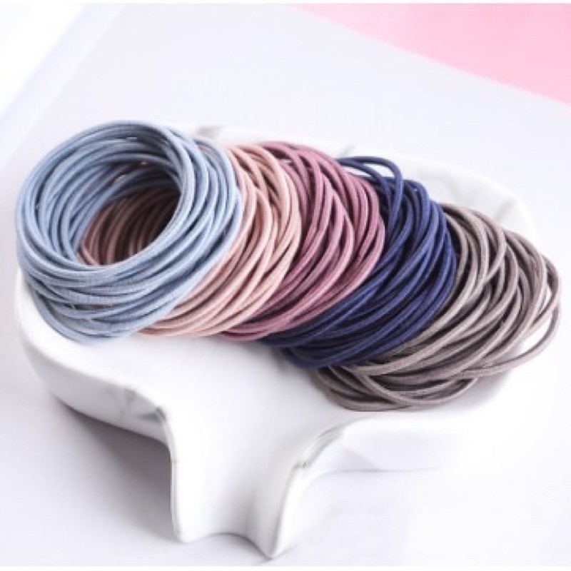 Jual [ECER] IKAT RAMBUT KUNCIR KOREA NYLON | Shopee Indonesia