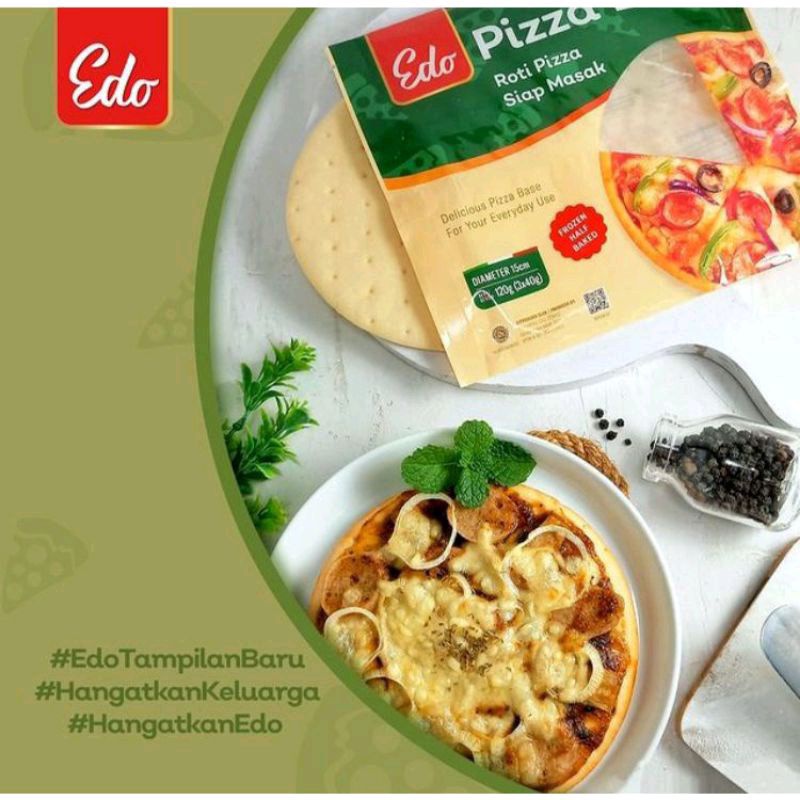 Jual Edo Pizza Base / Kulit Roti Pizza siap masak isi 3 pcs | Shopee ...