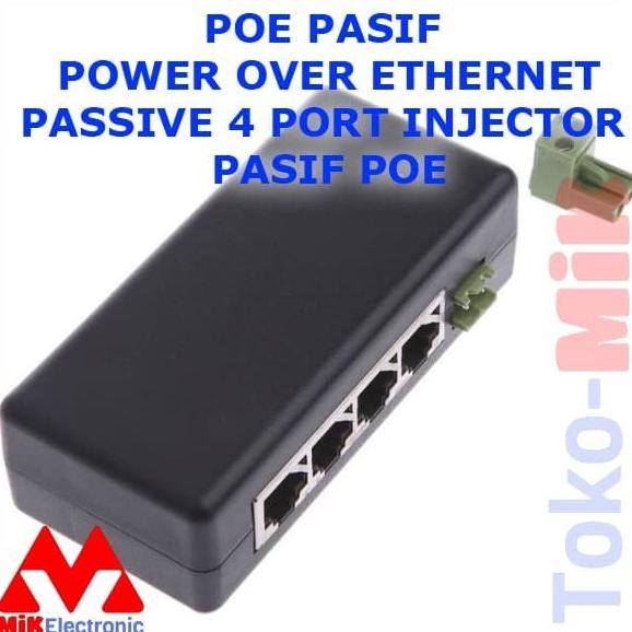 Jual PASSIVE 4 PORT POE INJECTOR / PASIF POE IP CCTV CAMERA VOIP ROUTER ...