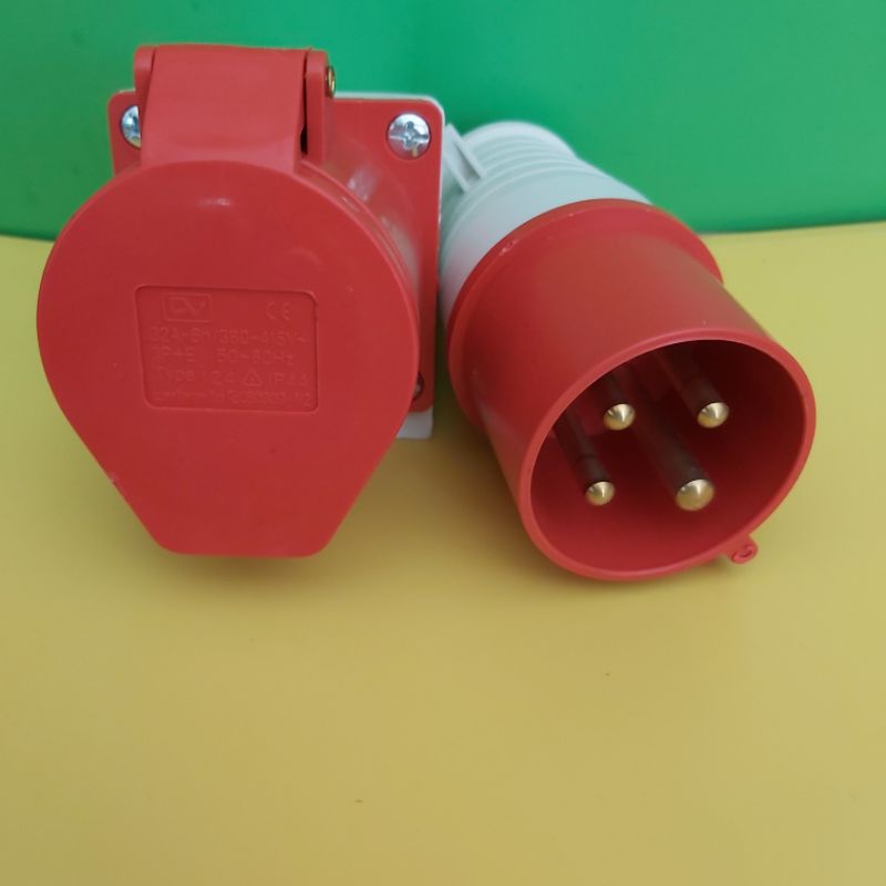 Jual Socket Plug 32A / 3 pin / 4 pin / 5 pin / Mounting 32A socket dan ...