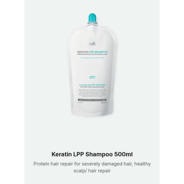 Jual Lador Keratin LPP Shampoo Refill 500ml | Shopee Indonesia