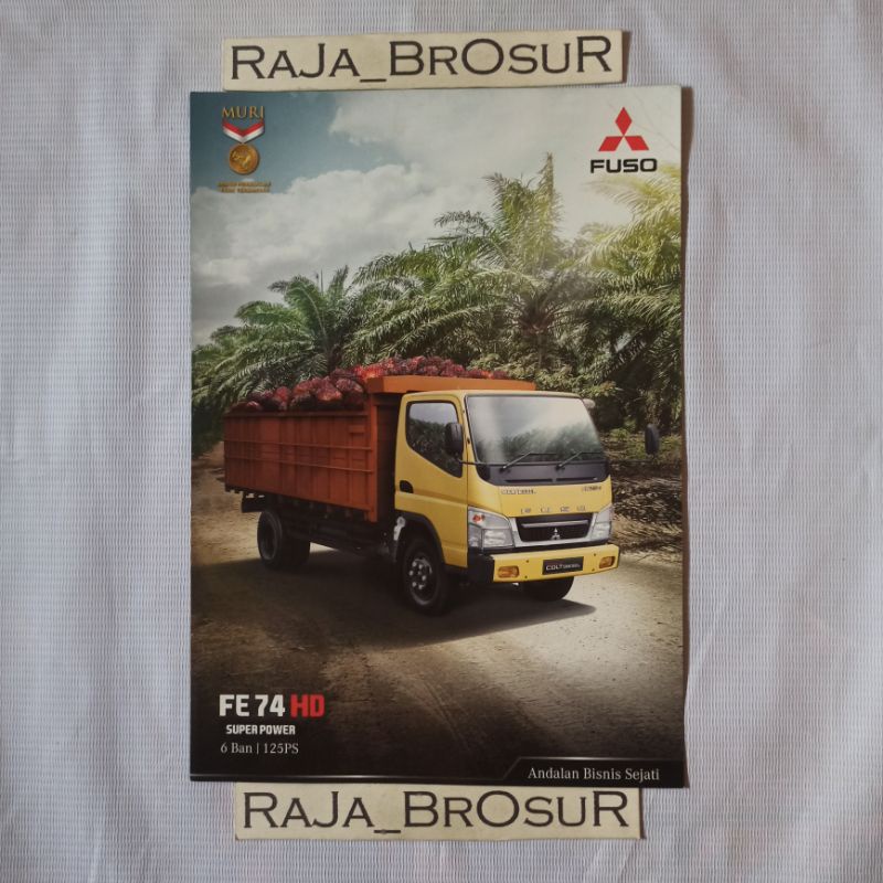 Jual Poster brosur flyer Mitsubishi Colt Diesel bak kayu 125PS FE74HD 6Ban Super Power 2018 ...