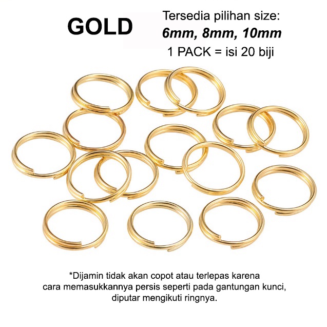 Jual Ring O Doubel Ring Kecil Connector Bahan Aksesoris Jump Ring ...