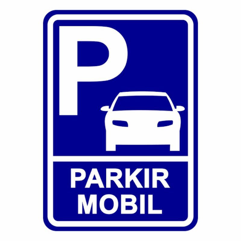 Jual Stiker parkir mobil stiker tulisan arah parkir stiker parkir ...