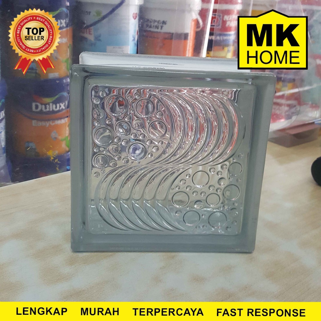 Jual Mulia Glass Block 20x20 9505 Ocean PCS | Shopee Indonesia
