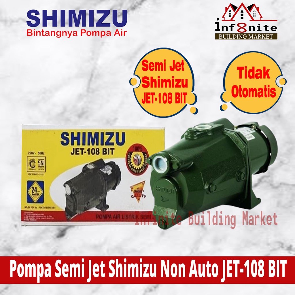 Jual Pompa Air Shimizu Semi Jet 108 Bit Semi Jet Pump Shimizu 108 Bit | Shopee Indonesia