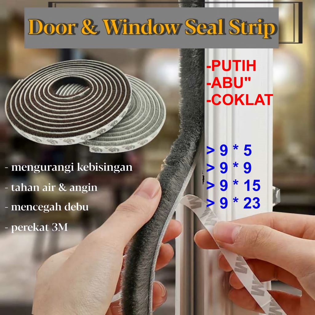 Jual Door seal Bulu peredam/Penutup Celah pintu dan jendela Perekat 3M ...