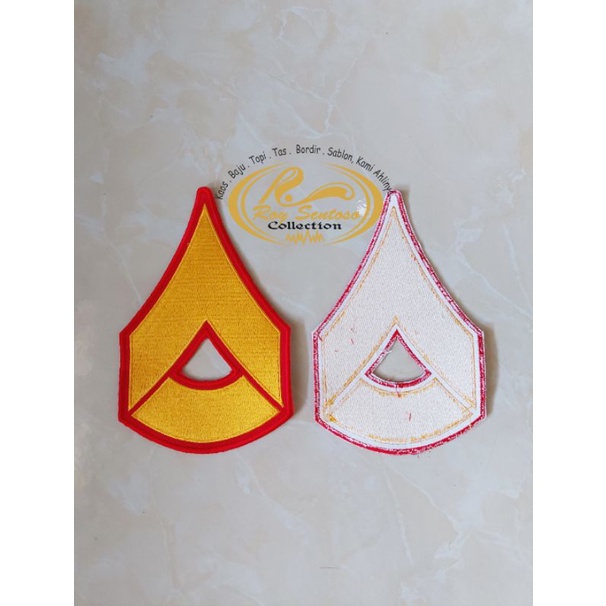 Jual Pangkat PDL Sevron Chevron Jahit Bordir (harga sepasang/2 pcs ...