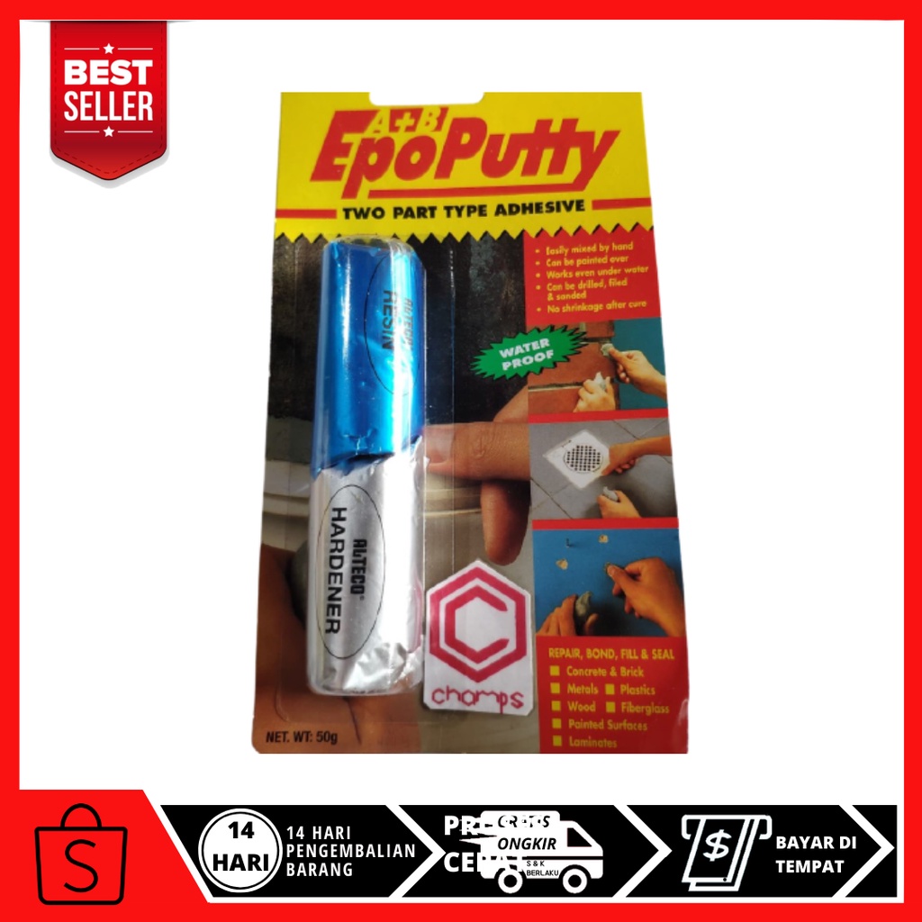 Jual 50 gr Lem Epo Putty Alteco / Epo Putty / Lem porting 50 gram ...