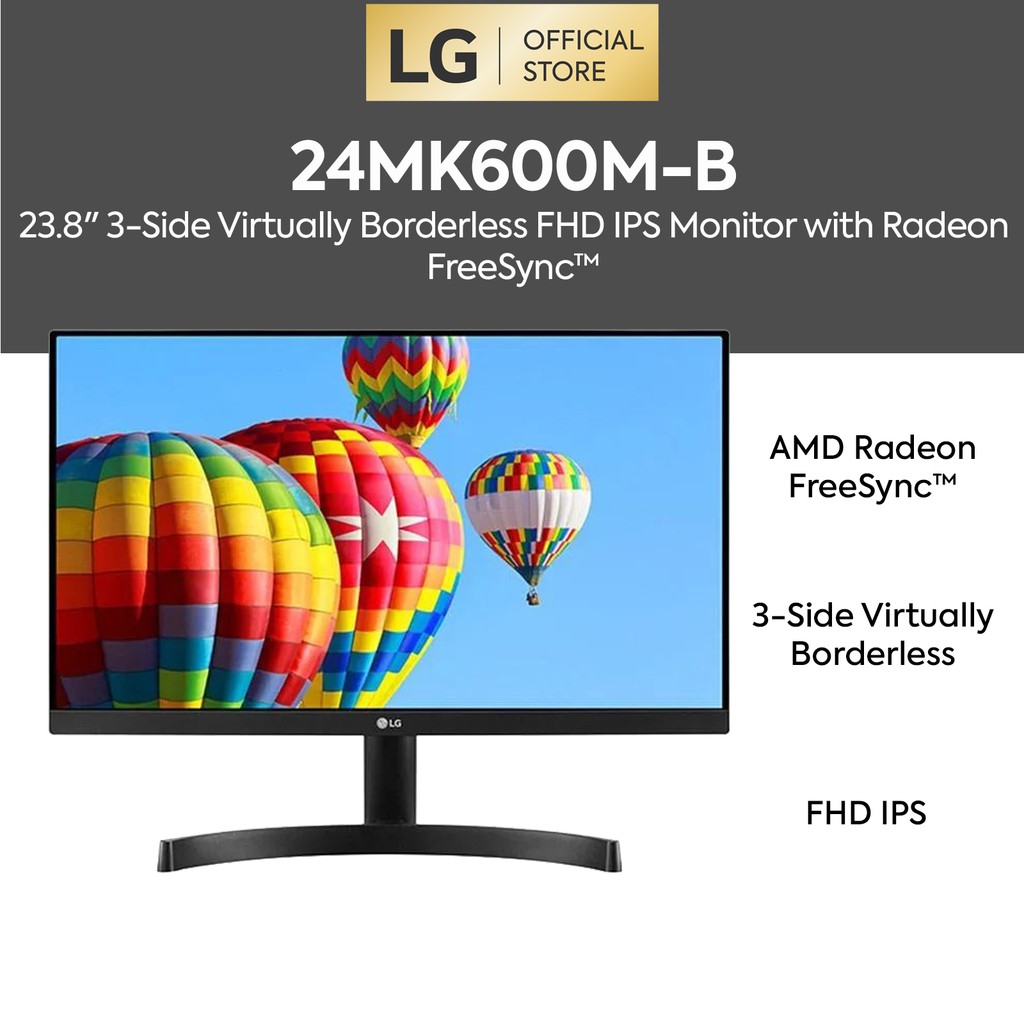 Jual LG 24MK600M-B 23.8" FHD IPS Monitor AMD Radeon FreeSync™ 75Hz ...