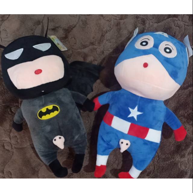 Jual Boneka Shincan Superhero Batman dan Captain America | Shopee Indonesia