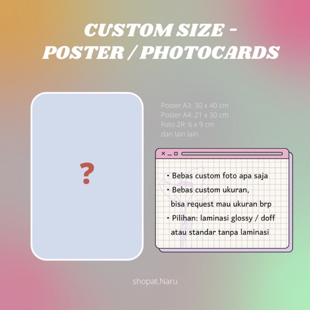 Jual Custom Cetak Foto Poster 4R A4 | Bisa COD | Shopee Indonesia