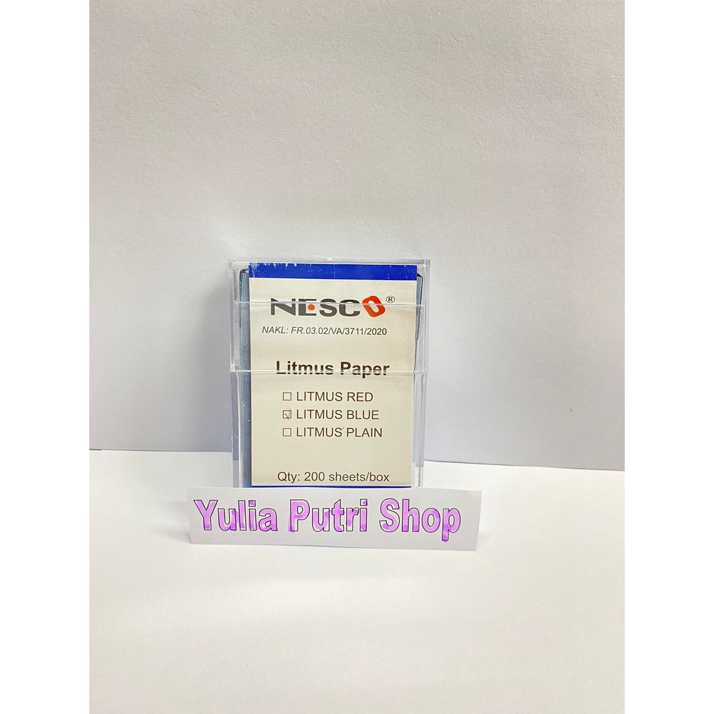 Jual Kertas Lakmus / Litmus Paper Nesco Biru / 1 kotak isi 200 lembar ...