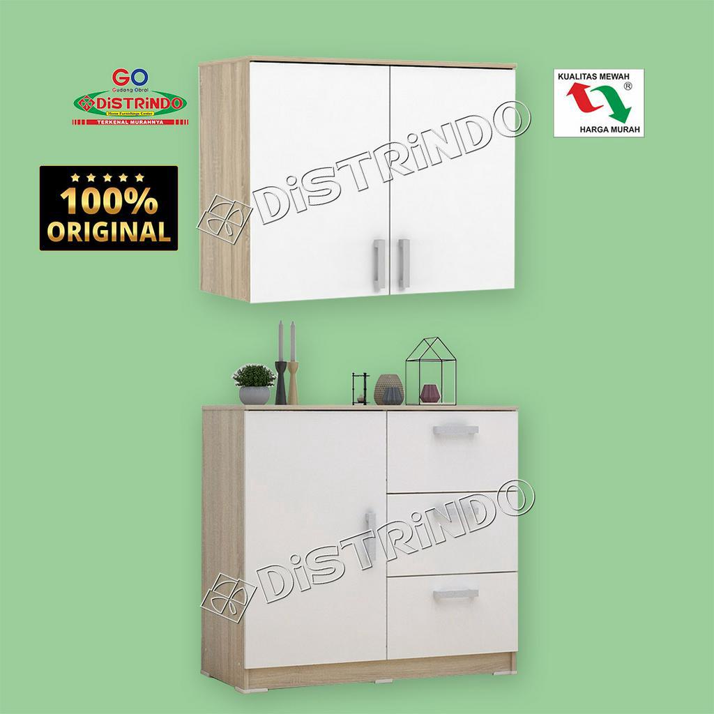 Jual Kitchen Set Atas Bawah / Rak Dapur Gantung / Rak Piring Minimalis ...
