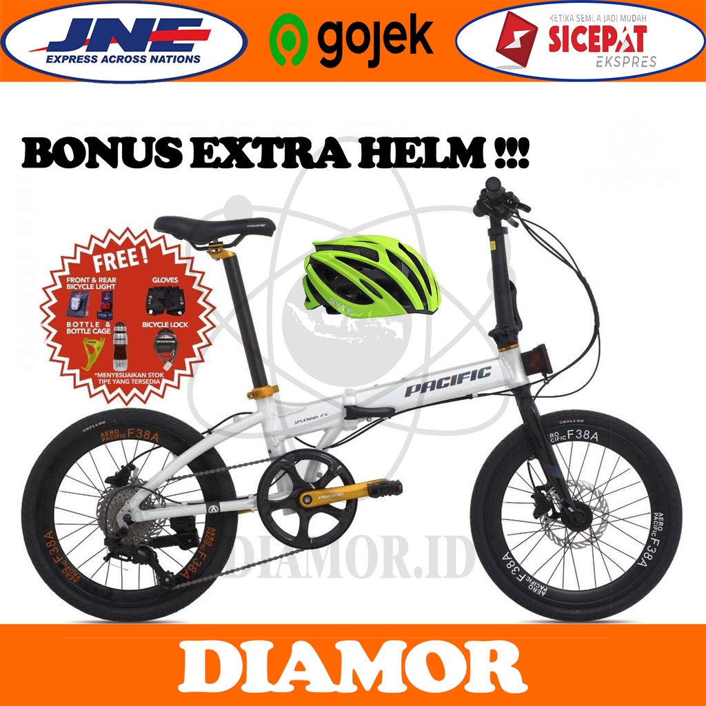 Jual Sepeda Lipat 20 Inch PACIFIC SPLENDID FX Alloy 9 Speed Rem ...