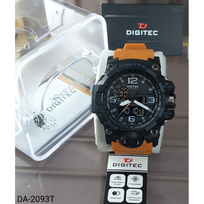 Jual ORIGINAL,,JAM TANGAN PRIA DIGITEC 2093T DOUBLE TIME WATER RESIST ...