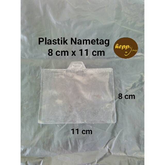 Jual Plastik Nametag 8 cm x 11 cm ID Card Name Tag | Shopee Indonesia