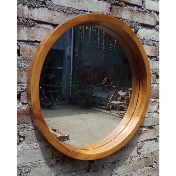 Jual F80 Frame Bundar Kayu Jati Solid | Shopee Indonesia