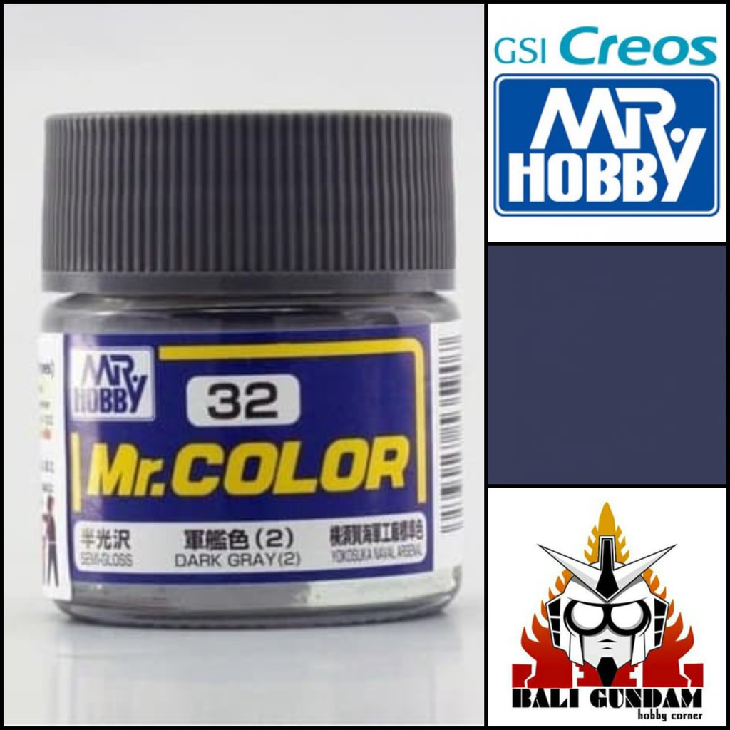 Jual MR COLOR C32 DARK GRAY 2 CAT GUNDAM MODEL KIT AIRBRUSH - KUAS ...