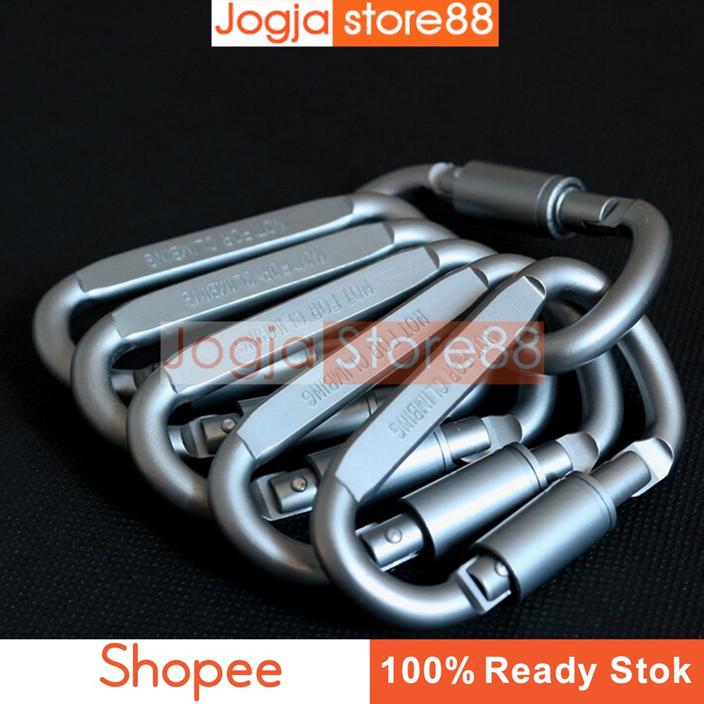 Jual Carabiner Quickdraw Aluminium Kuat dan Tahan Karat 8 cm | Shopee ...