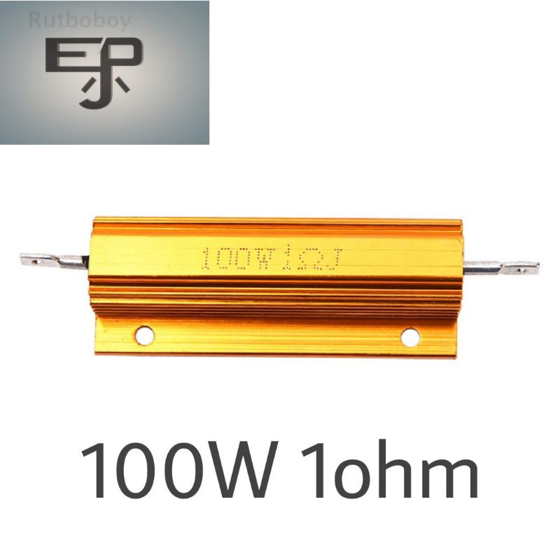 Jual resistor dummy load 100w 1ohm alumunium gold | Shopee Indonesia