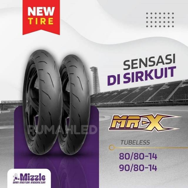 Jual BAN LUAR MOTOR MIZZLE MRX 80/80-14, 90/80-14 TUBELESS | Shopee ...