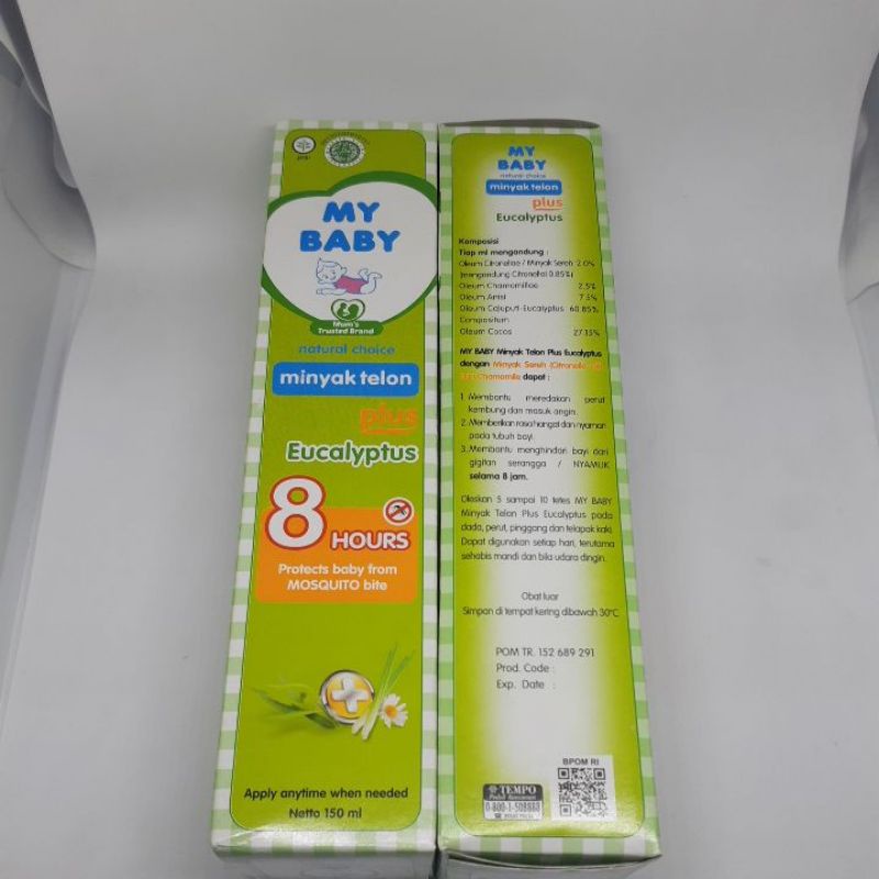 Jual MY BABY TELON PLUS 8 JAM 150ml / 90ml / 60ml / 30ml - Minyak Telon ...