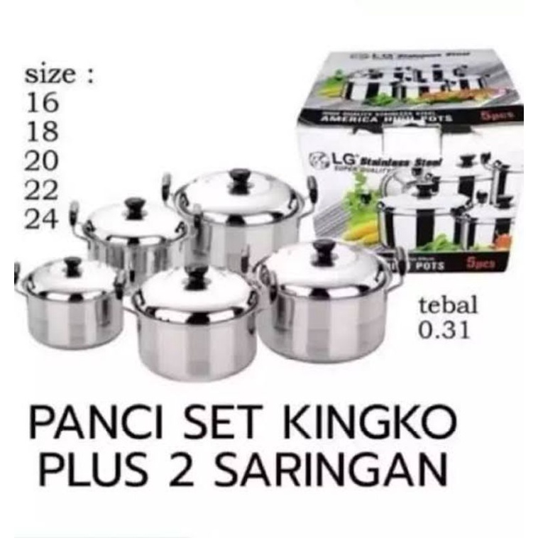 Jual PANCI SET KINGKO PANCI SET STEAMER (1set isi 5panci ) | Shopee Indonesia