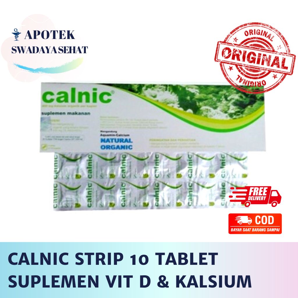 Jual CALNIC STRIP 10 TABLET - Multivitamin Suplemen Vitamin D dan ...