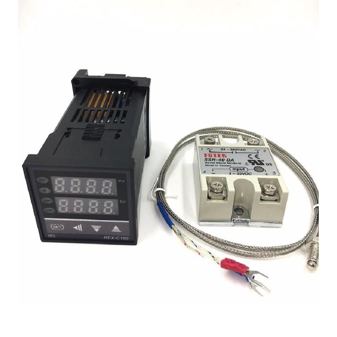Jual +++++] RKC REX-C100 digital PID Temperature Controller kit dan SSR 40A | Shopee Indonesia