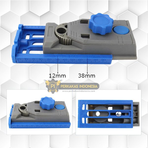 Jual Doweling Pocket Hole Jig SET 2in1 Dowel Drill Guide Center System ...