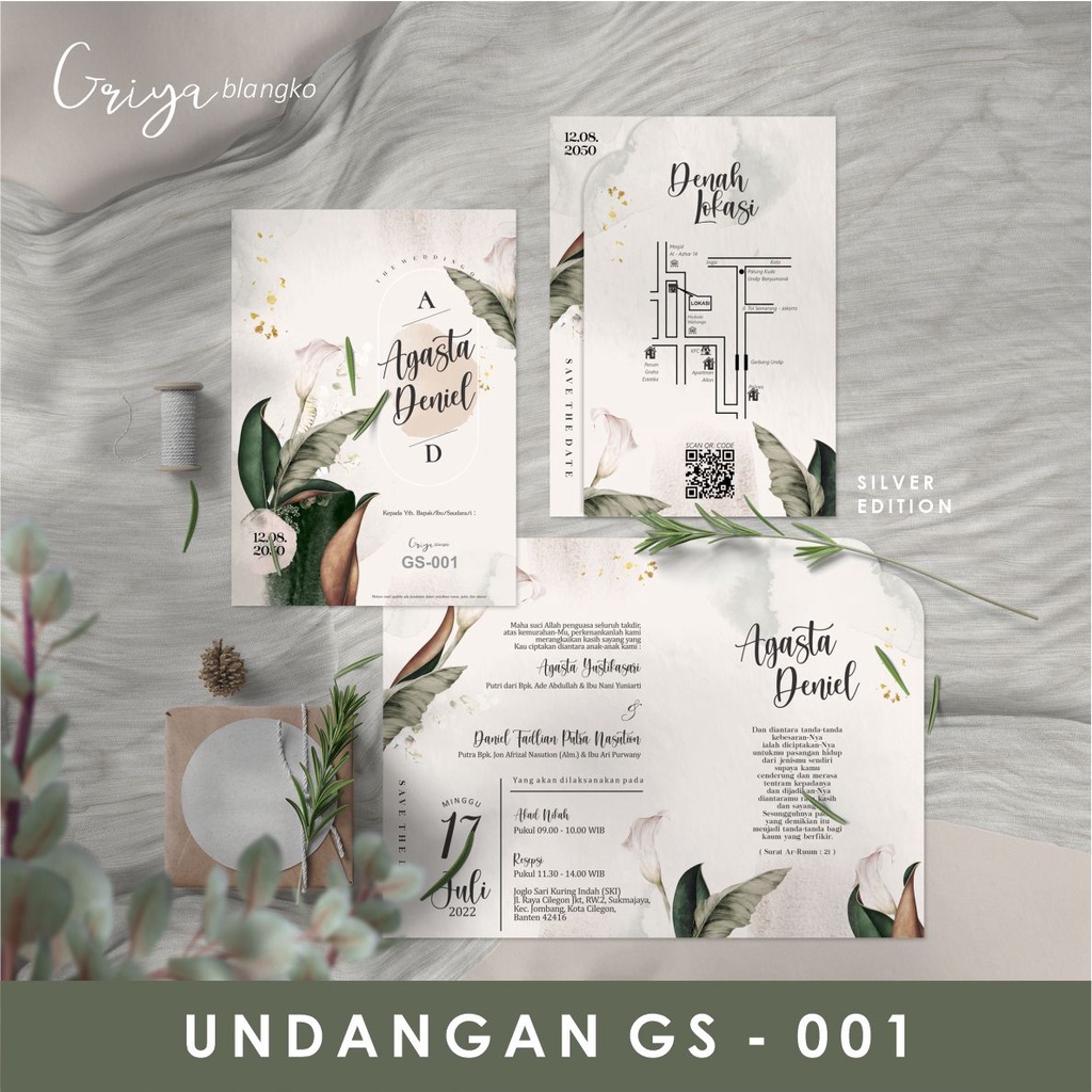 Jual UNDANGAN GS-001 | GRIYA BLANGKO SILVER EDITION | Undangan Pernikahan Murah | Blangko ...