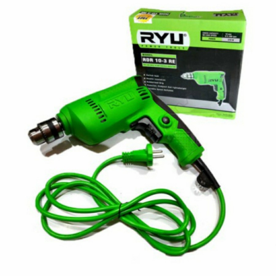 Jual PROMO BOR RYU 10MM IMPACT DRILLS / MESIN BOR 10MM VARIABLE SPEED ...