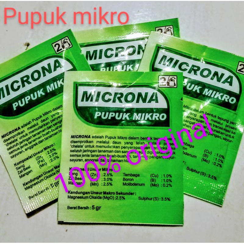 Jual pupuk mikro lengkap microna 5gr | Shopee Indonesia