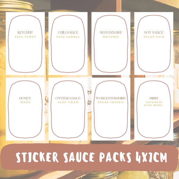 Jual STICKER LABEL DAPUR 4x7 CM - BOTOL SAUS - BOTOL PLASTIK KERAMIK ...