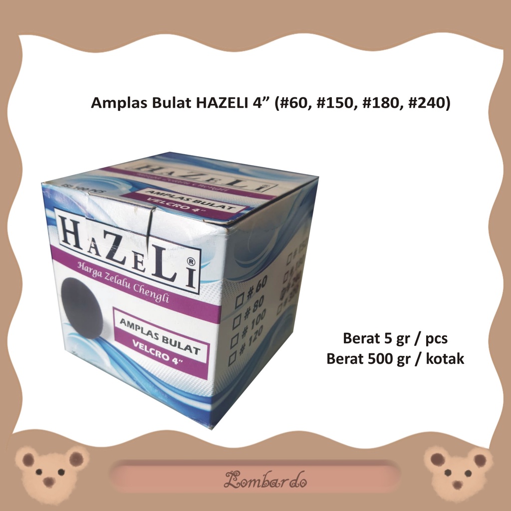 Jual Amplas Bulat Velcro HAZELI 4" / Round Sandpaper HAZELI 4" | Shopee ...