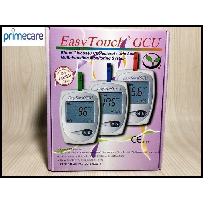 Jual Alat Cek Easy Touch Gcu 3 In 1 Gula Darah, Kolesterol, Asam Urat ...