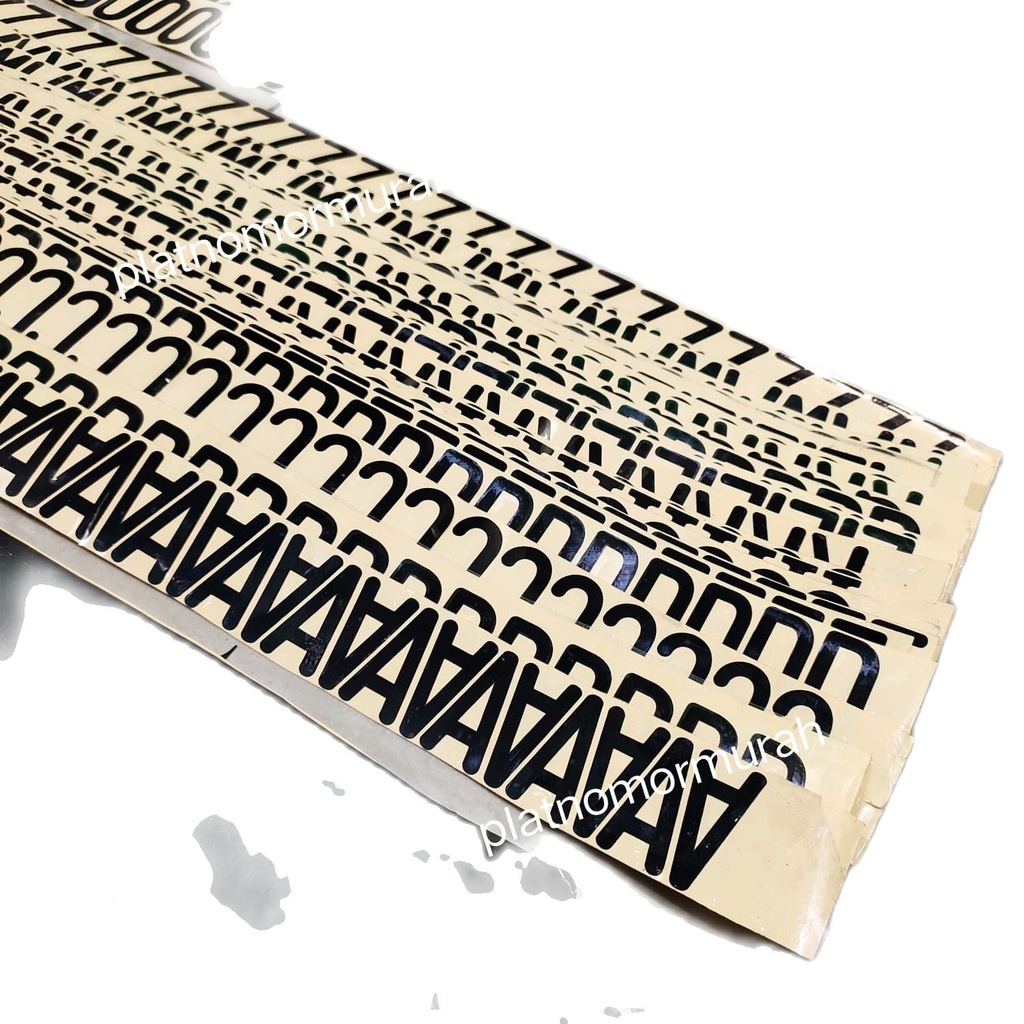 Jual STICKER ANGKA PLAT TERBARU WARNA HITAM - PLAT MOTOR - PLAT MOBIL ...