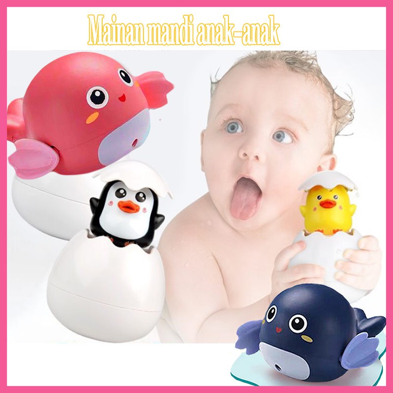 Jual [EM] Bak mandi bayi,mainan sabun balon,Duck Penguin Dino Egg Water ...