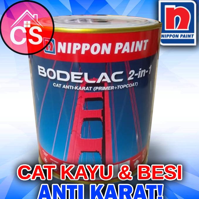 Jual Cat Besi Nippon Paint Bodelac 2 in 1 ANTI KARAT 1Liter | Shopee ...