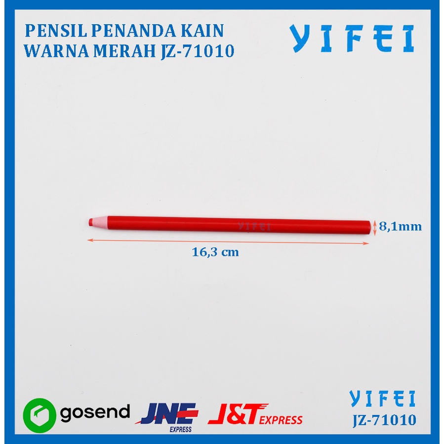 Jual PENSIL PENANDA KAIN/ WATER ERASABLE PENCIL YIFEI - Merah | Shopee ...