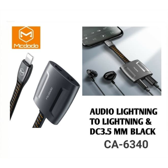 Jual MCDODO CA-6340 AUDIO ADAPTER IPHONE LIGHTNING TO AUDIO JACK 3.mm ...