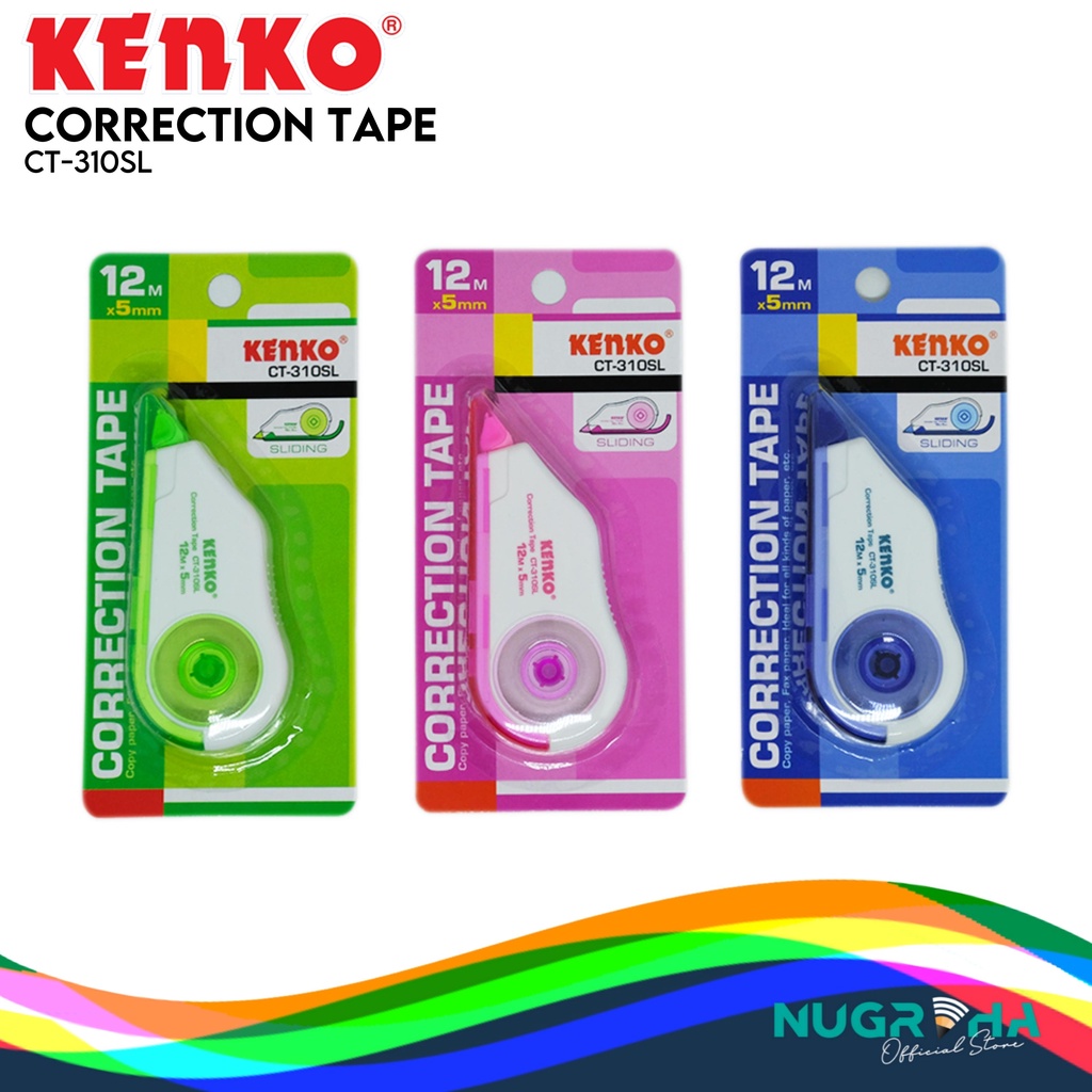 Jual CP TAPE / CORRECTION / TIP EX KENKO CT-310SL | Shopee Indonesia