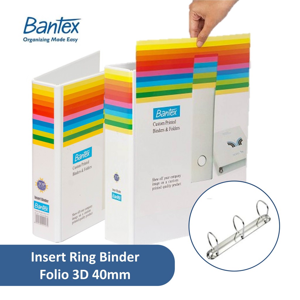 Jual Ring Binder Bantex Folio 3D/2D Biru / Insert Ring Binder Bnatex Ukuran Folio Biru | Shopee ...