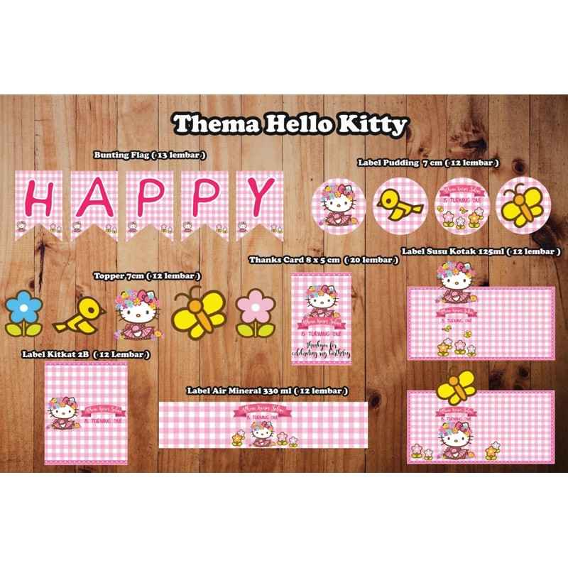 Jual Paket Dessert Table Printable / Label Ulang Tahun Hello Kitty ...