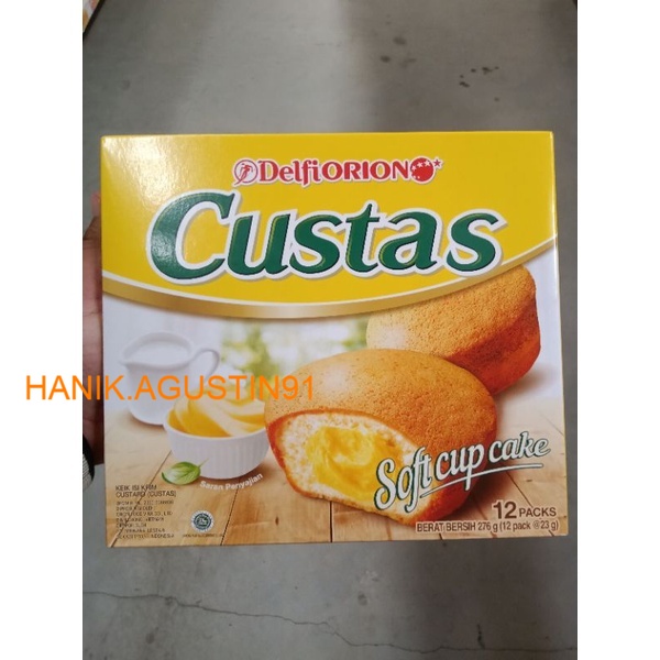 Jual Delfiorion Custas Soft Cup Cake 12 Pack 276gr Biskuit Cemilan ...