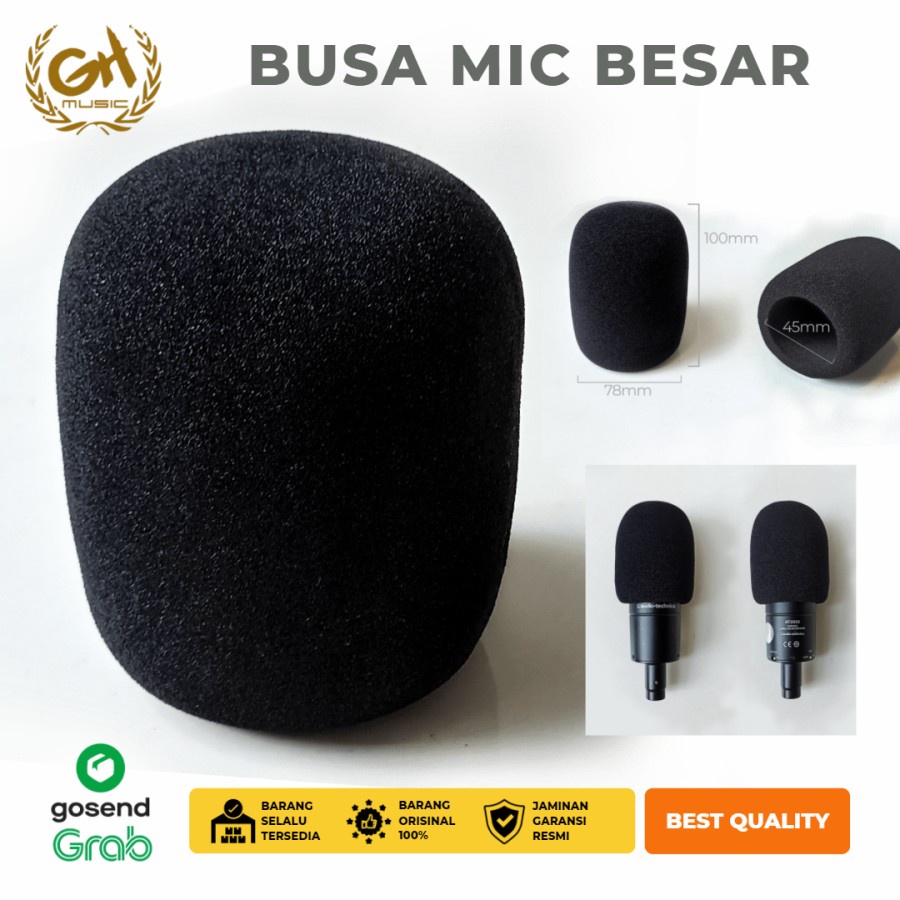 Jual BUSA MIC WIND SHIELD FOAM CONDENSER MICROPHONE UKURAN BESAR ...